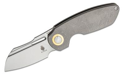 KI3569A1 Couteau Kizer October Gray Titane Lame Acier CPM-20CV IKBS ...