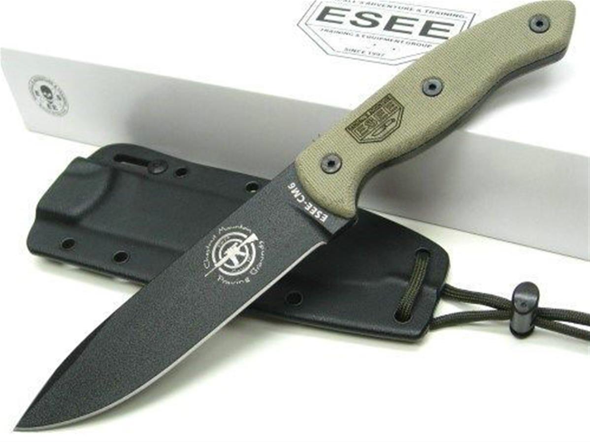 ESCM6TGM Couteau ESEE CM6 Combat Tactical Acier 1095 Etui Kydex USA