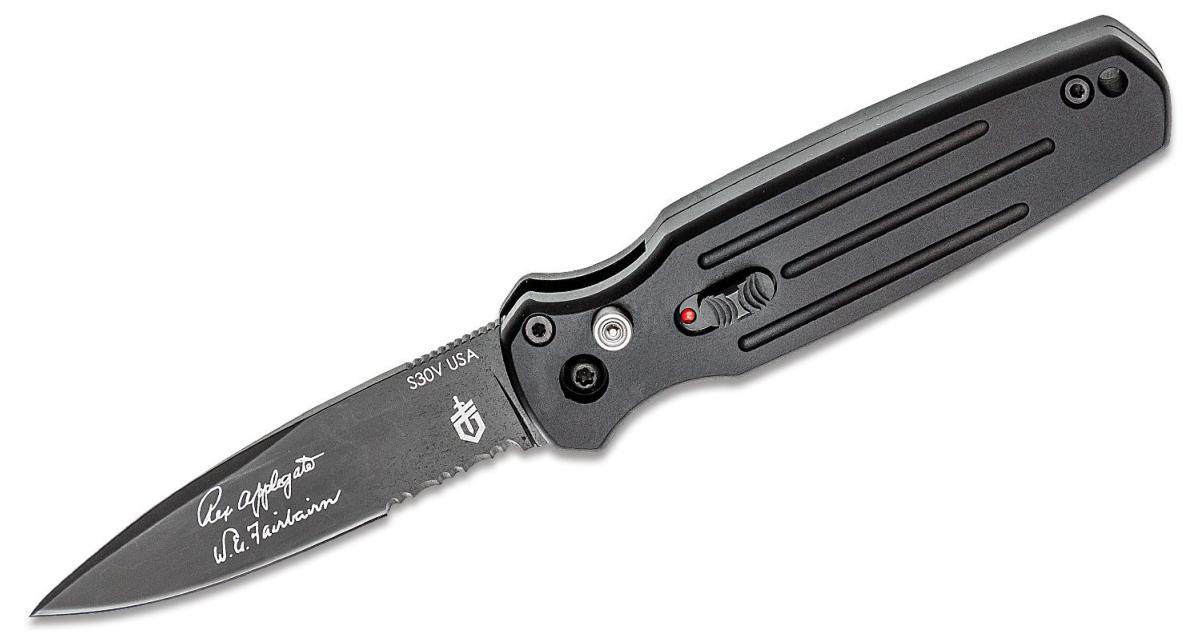 G0244 Couteau Automatique Gerber Applegate Fairbairn Mini Covert Lame ...