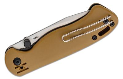 BKR41 Couteau KA-BAR Becker Mini Folder Tan Lame Acier D2 Linerlock ...