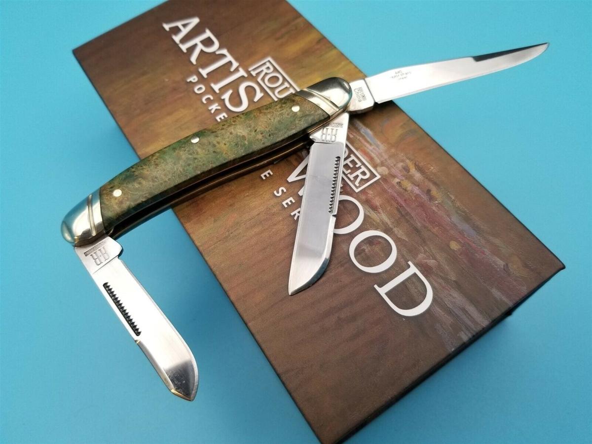 RR1969 Couteau Rough Ryder Artisanwood Stockman 3 Lames Acier 440 ...